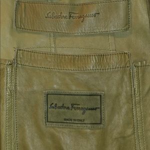 Salvatore Ferragamo | Jackets & Coats | Salvatore Ferragamo Leather ...